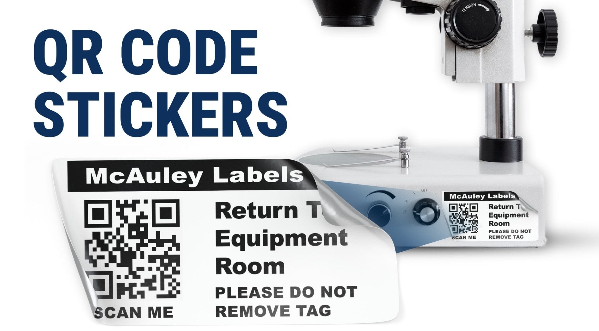 Asset Tags for Equipment - QR Code Labels