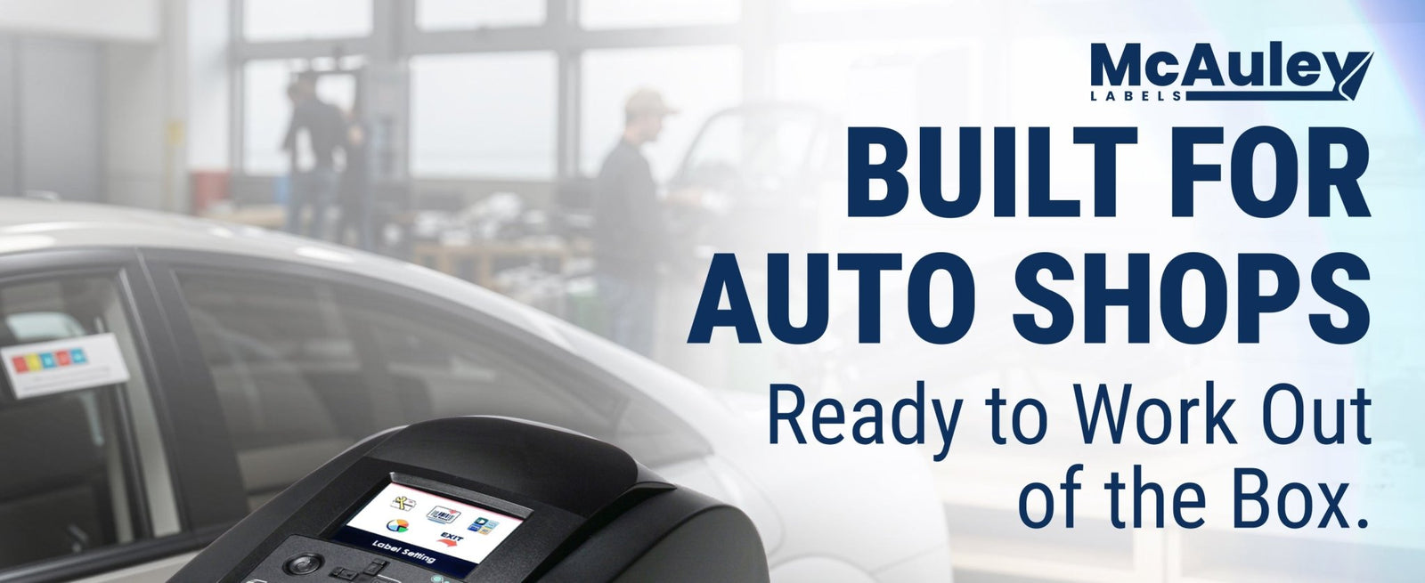 Oil Change Sticker Printer System with 1000 Custom Stickers