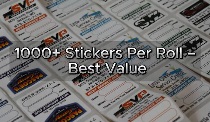 Custom Oil Change Stickers for Auto Shops & Dealerships