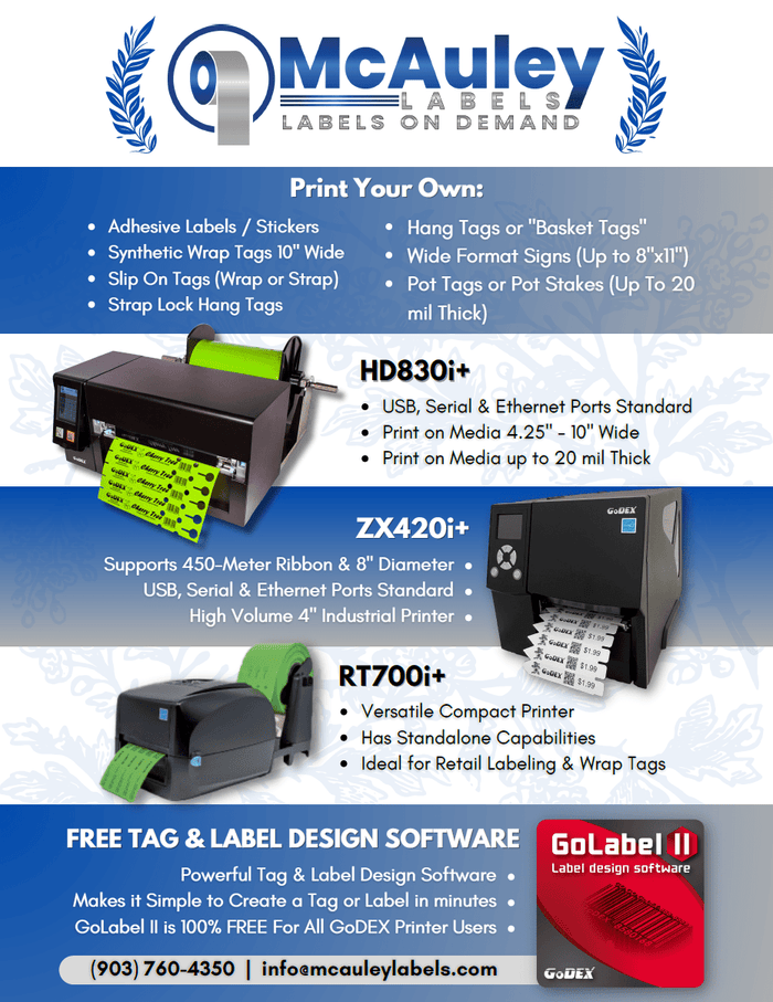 Plant Label Printers |GoDEX Nursery & Greenhouse Tag Systems